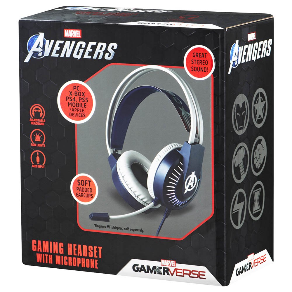 Marvel Gaming Headphone with Boom Mic - Avengers MV-2000-AV | Colorland Toys