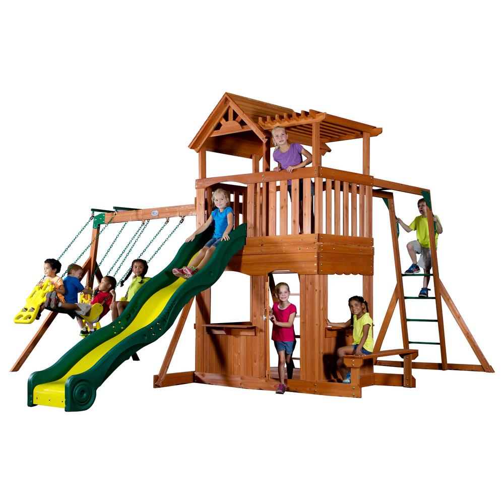 Backyard Discovery Thunder Ridge Residential Wood Playset 36214 ...