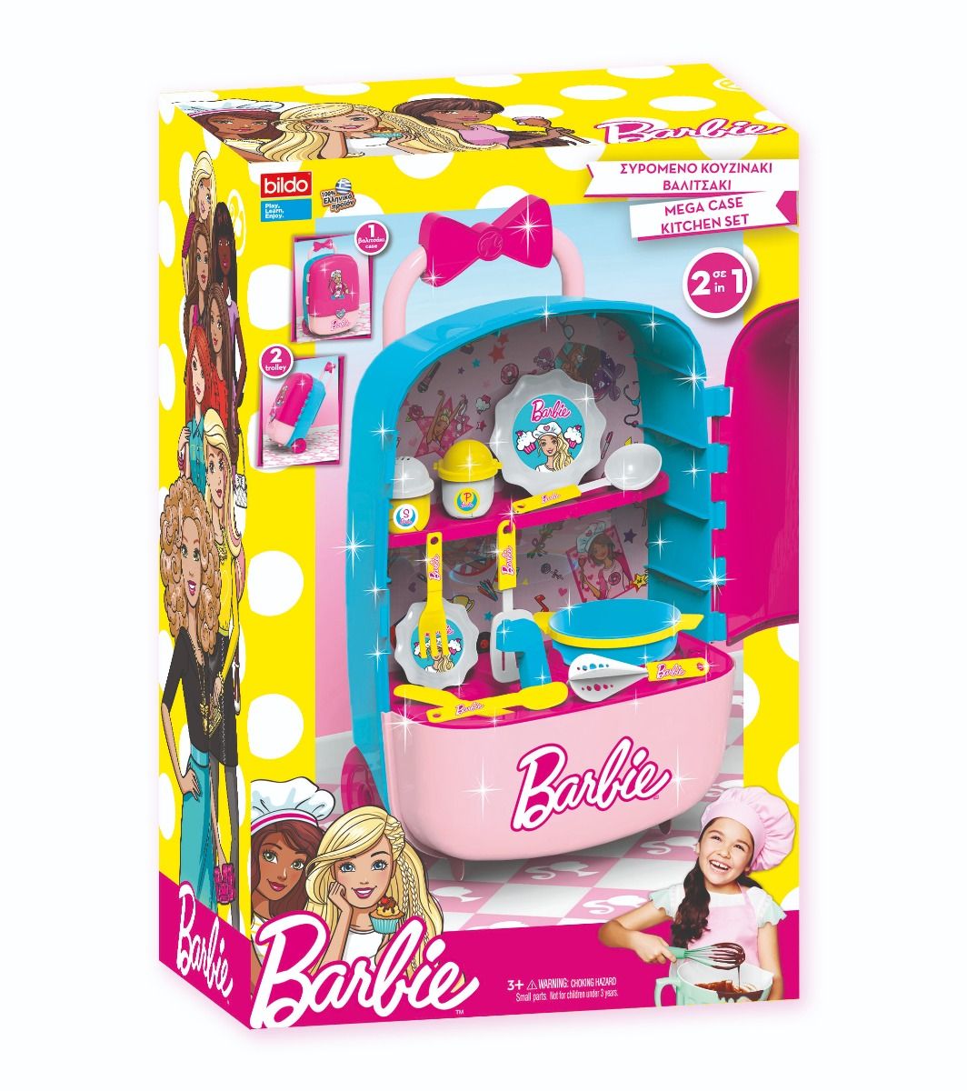 Barbie Mega Case Trolley Kitchen Set 2in1 2140 | Colorland Toys