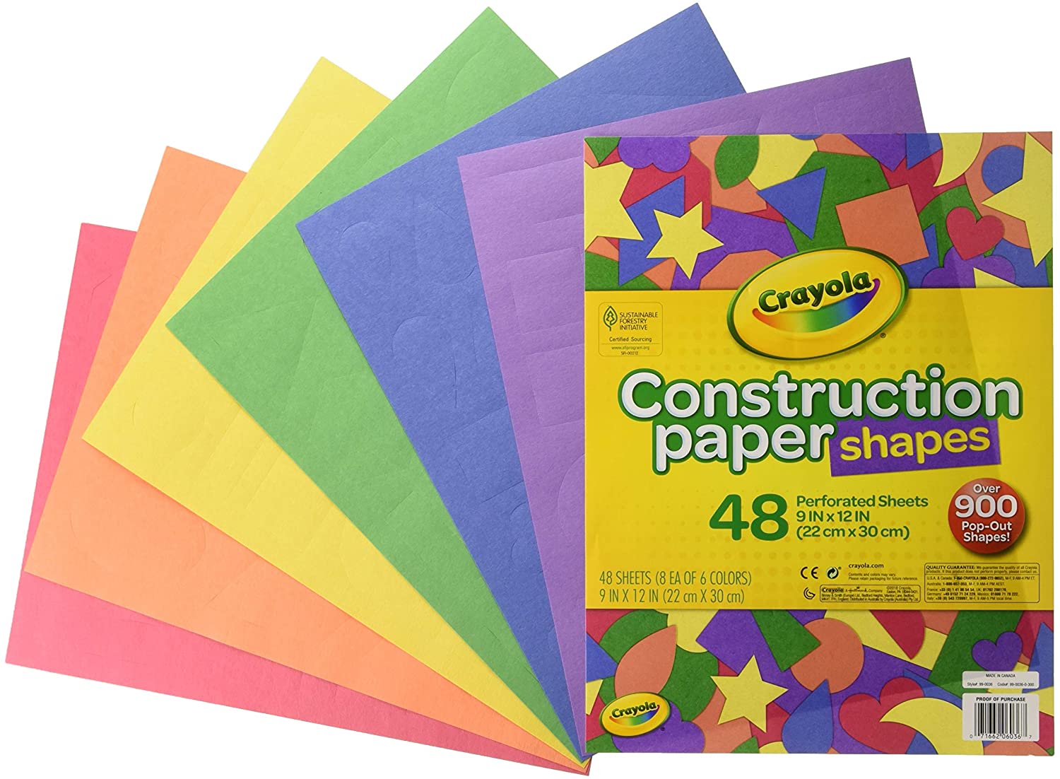 Crayola 48pg Construction Paper With Pop Out Shapes 99-0036 | Colorland ...